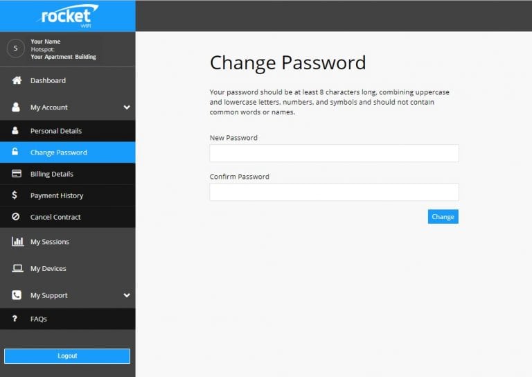 How to change your Rocket WIFI Password – Rocket Apartment WIFI
